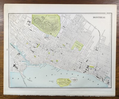 Pre-1900 - Map Of Montreal - 2