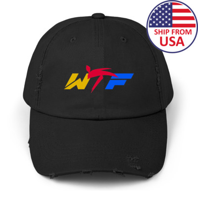 WTF World Taekwondo Federation Distressed Hat Baseball Cap | eBay