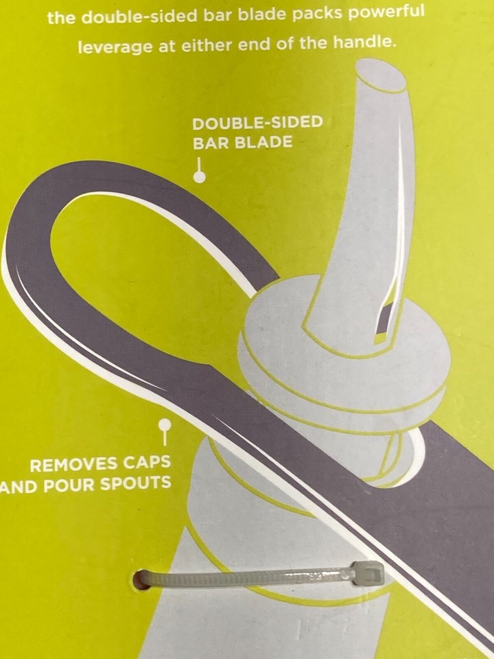 true Cap & Pour Spout Remover Handheld Bottle Metal Opener Silver 7 1/4 ...