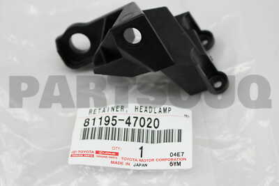 8119547020 Genuine Toyota RETAINER, HEADLAMP PROTECTOR, LWR RH 81195 ...
