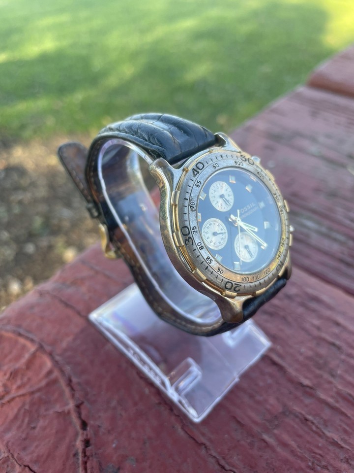 Vintage Fossil CH-2218 Chronomaster Special Edition Set 2-Tone Men’s ...
