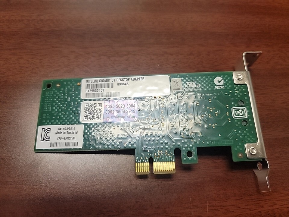 Intel Gigabit CT Desktop Adapter PCIe Network Card # EXPI9301CTBLK | eBay