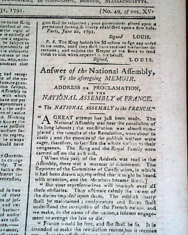 King Louis Xvi Flight To Varennes