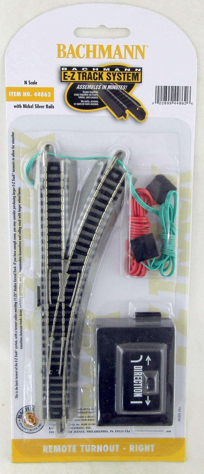 N Scale E-Z Track Remote Turnout, Right Hand - Bachmann #44862 | eBay