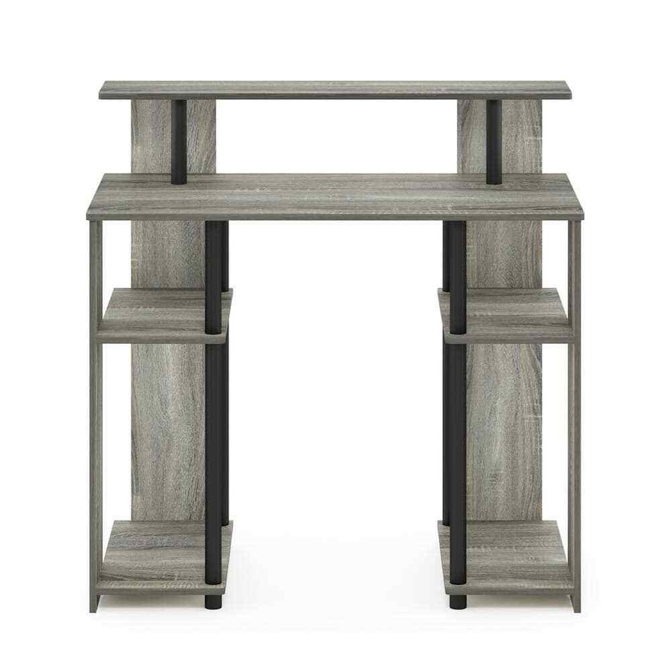 36 in. Rectangular Oak Gary Computer Desk with Shelves | eBay