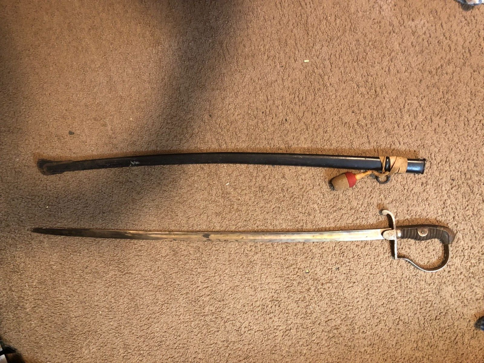 WWI GERMAN ARMY OFFICER DRESS SWORD-77TH DIVISION BRINGBACK-MAJOR ...