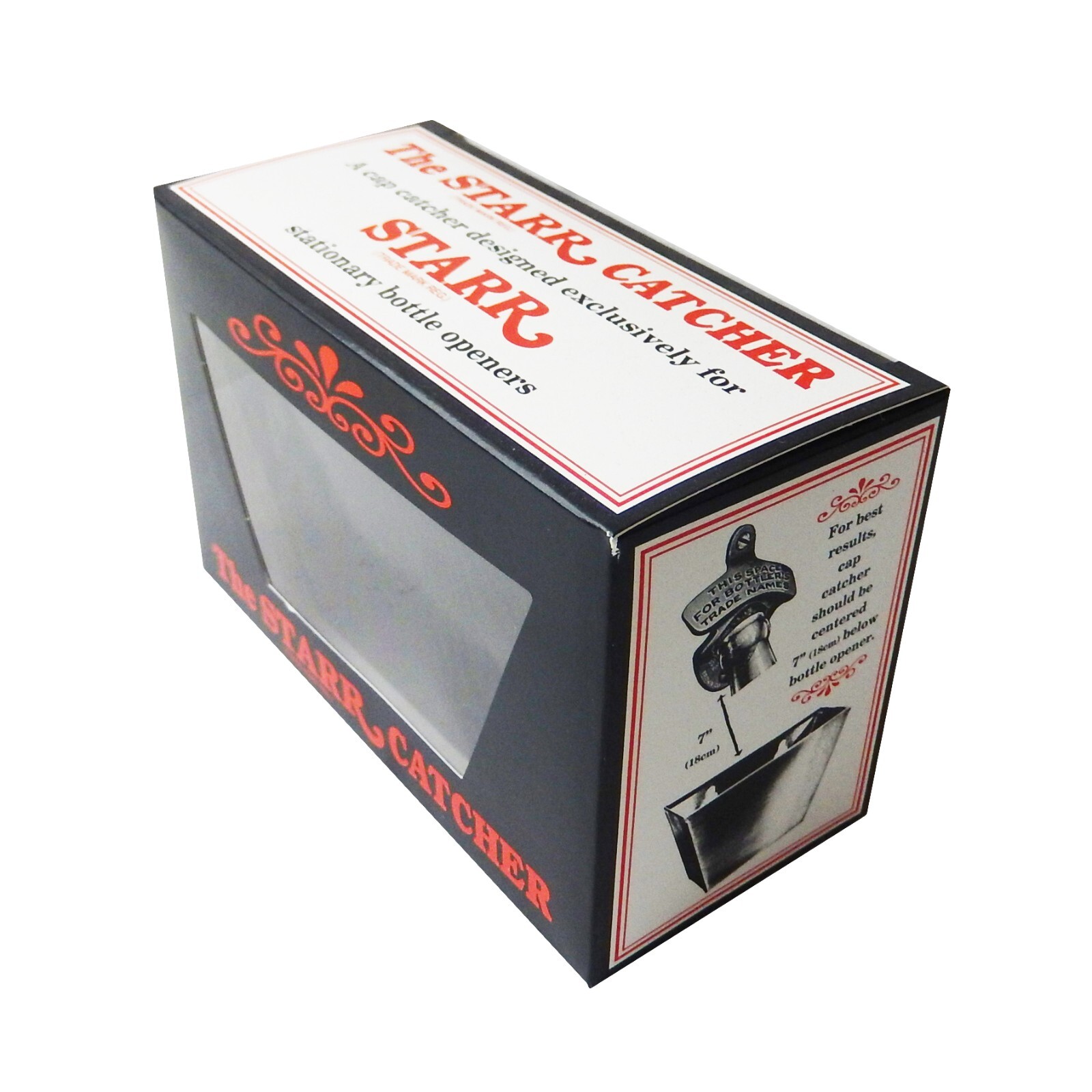 Black Plastic Starr X Bottle Cap Catcher For Wall Mounted Openers Holds ...