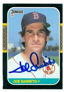 Joe Sambito autographed baseball card (Boston Red Sox) 1987 Donruss ...