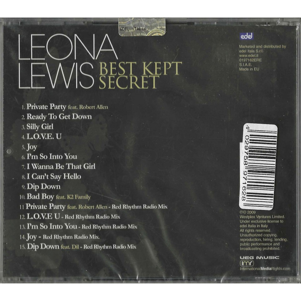 Leona Lewis CD Best Kept Secret / Edel – 0197162ERE Sealed | eBay