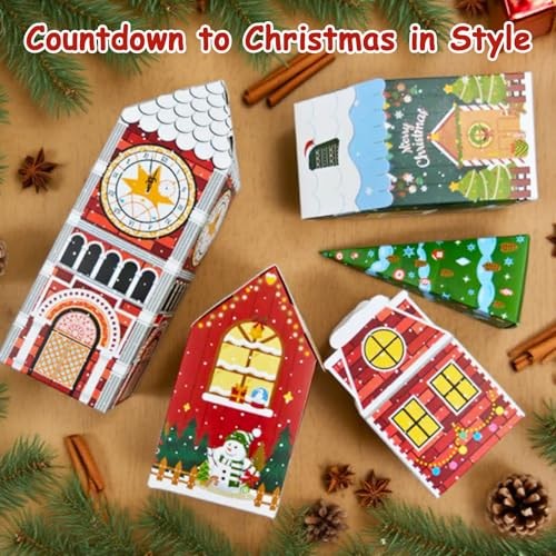 Advent Calendar Boxes To Fill, 24Pcs DIY Christmas Cardboard Winter ...