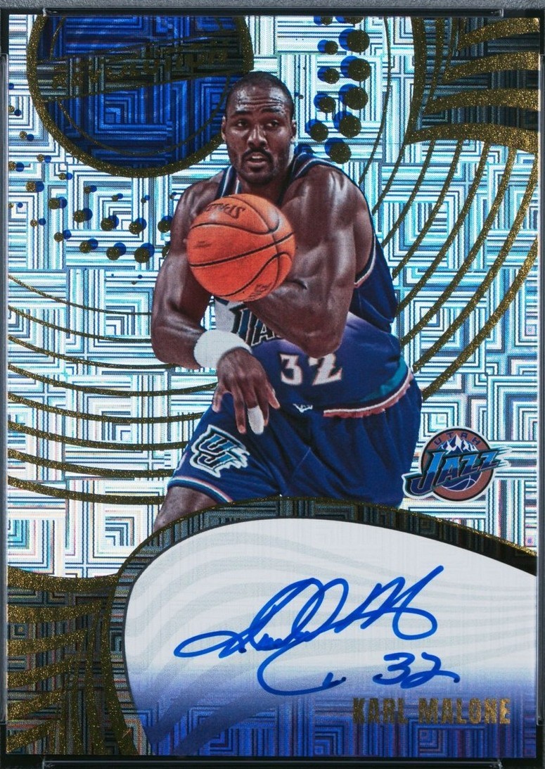 2023-24 Panini Revolution - Autographs Karl Malone #A-KUJ Levels (AU ...