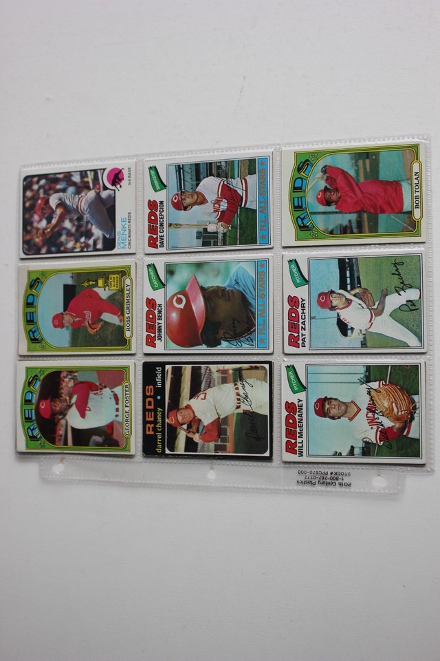 105+ Vintage 1970s baseball Card Lot Cincinnati Reds Rookies Team | eBay