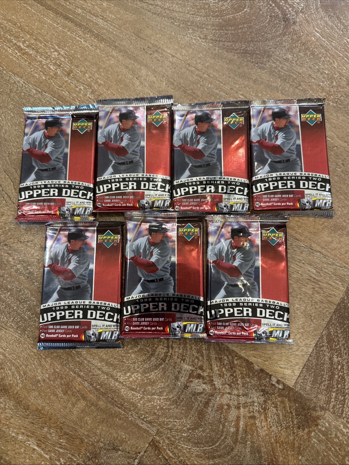 1999 Upper Deck Series 2 Baseball Lot Of 7 Unopened Packs | eBay