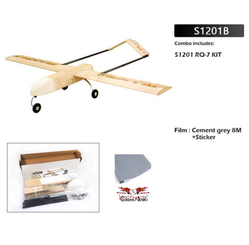 RC Model UAV RQ-7 Shadow Radio Control Airplane Balsa Wood Kit 2100mm ...
