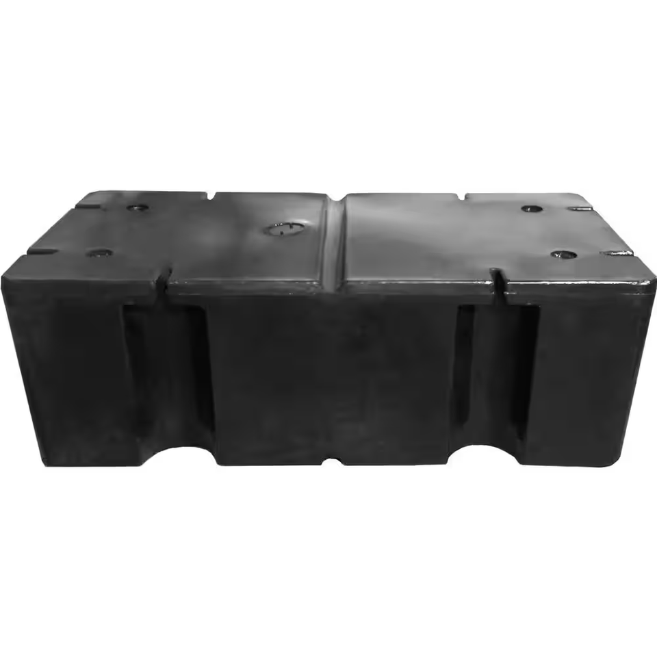 24 IN. X 48 IN. X 16 IN. FOAM FILLED DOCK FLOAT DRUM IN BLACK DURABLE ...