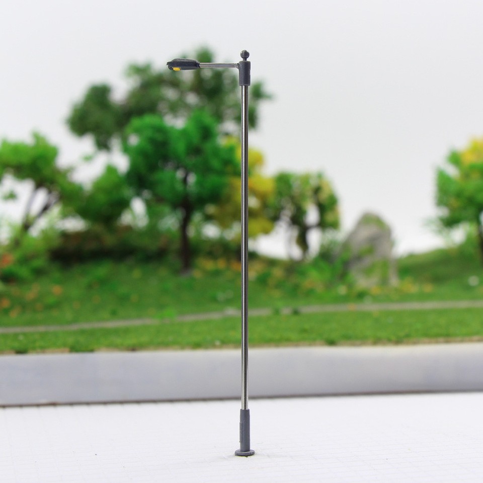 LQS10W 10pcs Model Railway Train HO OO Scale Lamp Post Street Lights ...