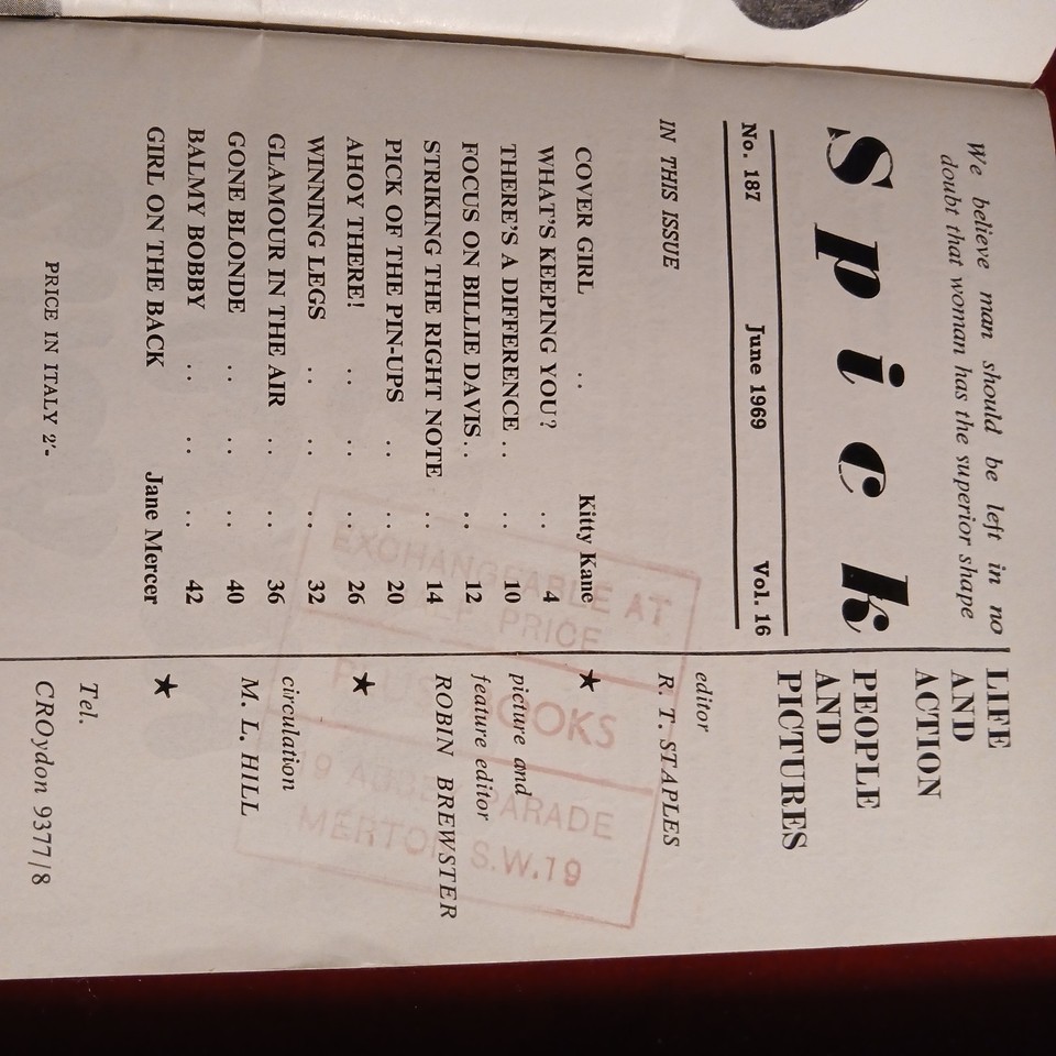 Spick Vintage Magazines Non Full Nudity issues number 187 | eBay UK