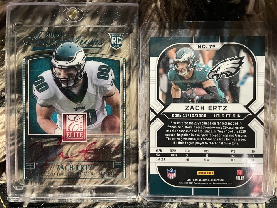 2013 Panini Elite Rookie Inscriptions SP Zach Ertz On Card Auto RC | eBay