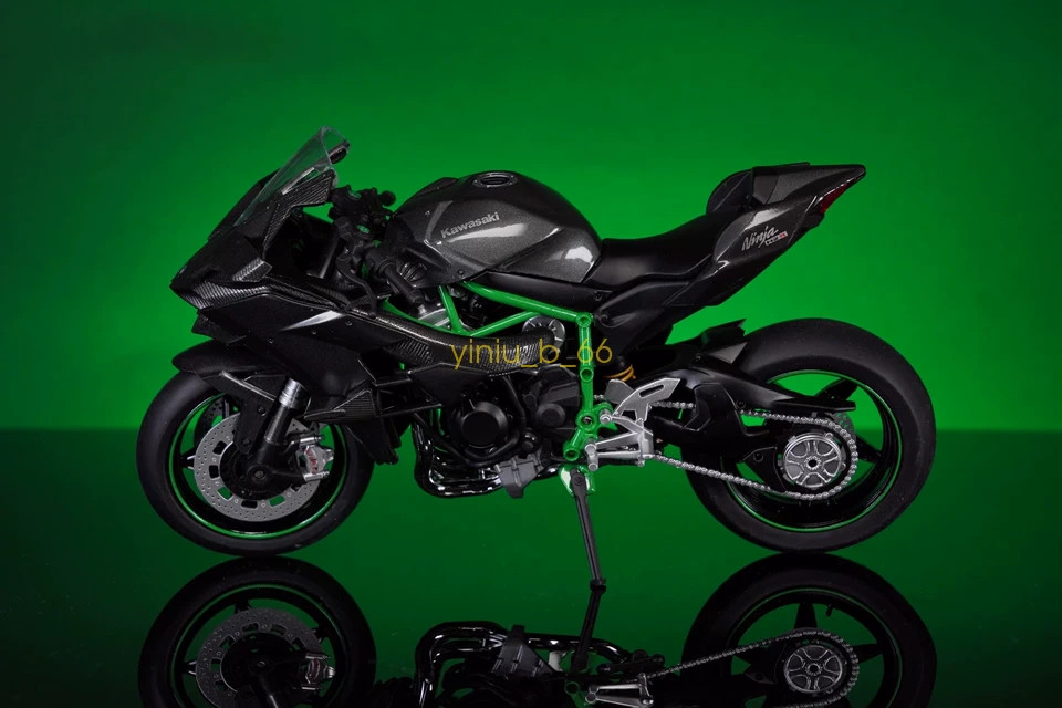 1:12 Kawasaki Ninja H2R Diecast Motorcycle Model, Collector's Display ...