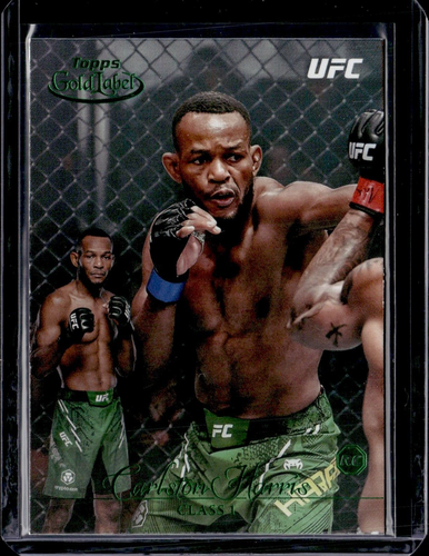 2024 Topps Gold Label UFC #26 Carlston Harris Rookie RC Class 1 Green ...