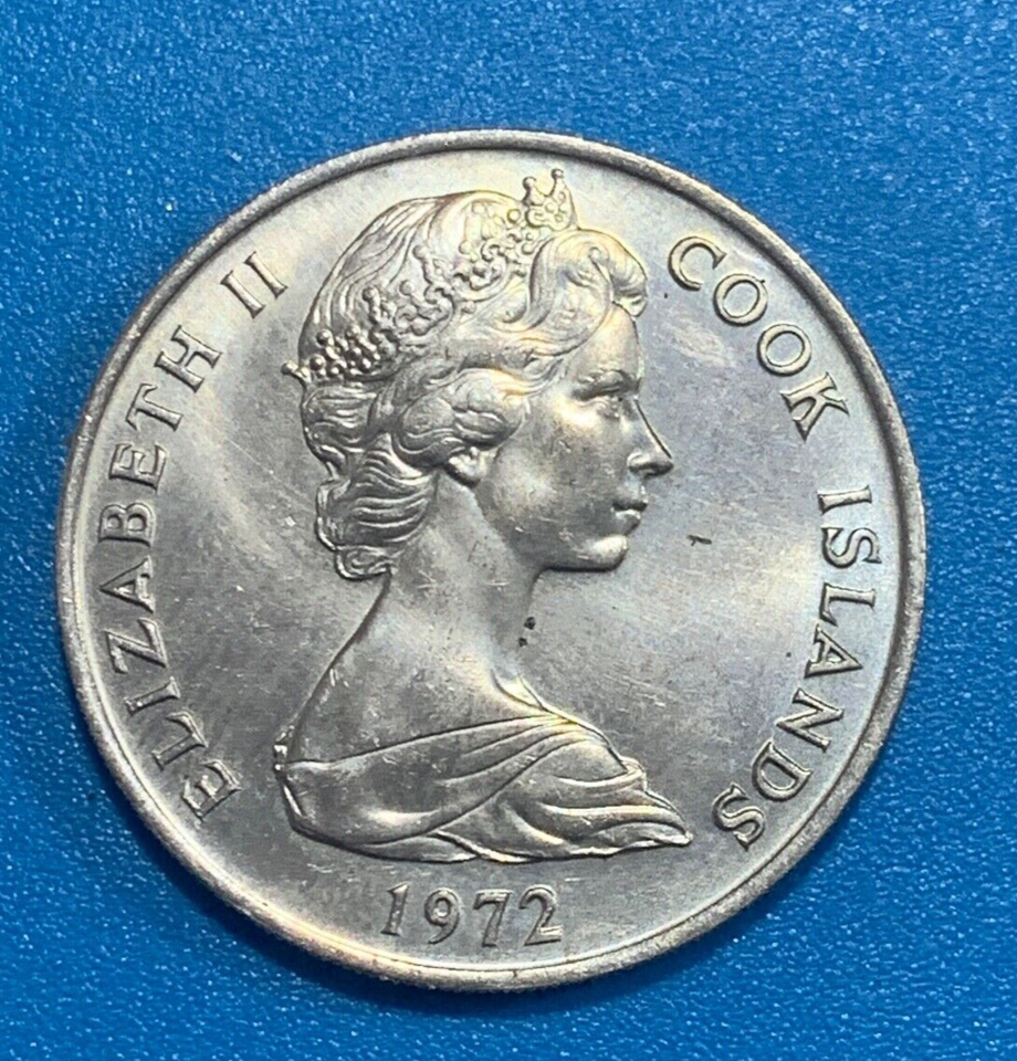 1972 Cook Islands 20 Cents - Elizabeth II Fairy Terns Coin | eBay