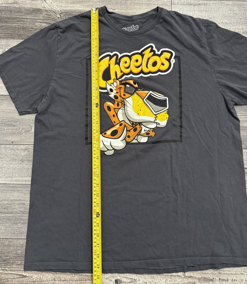 Cheetos Chester Cheetah Tiger Shirt Mens Size 2XL Logo Gray Short ...
