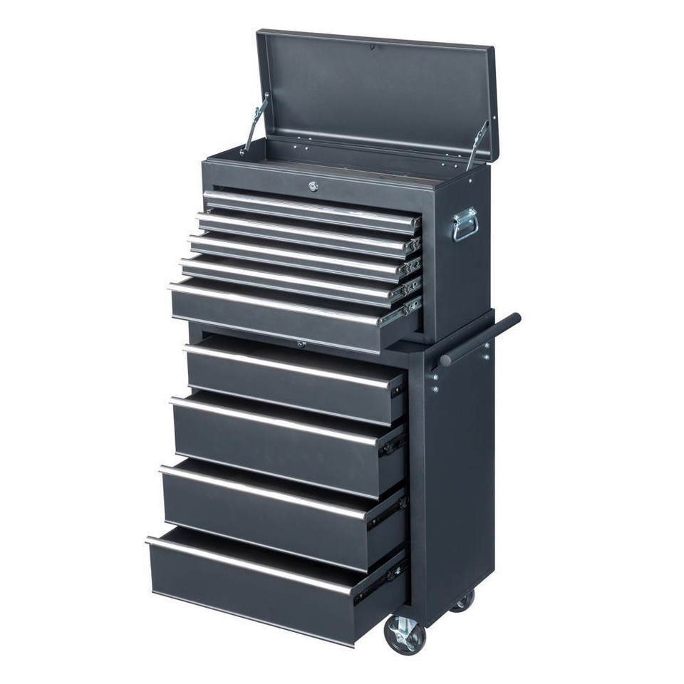 Rolling Tool Chest Tool Box with Handle / Drawers Lockable Tool Cabinet ...