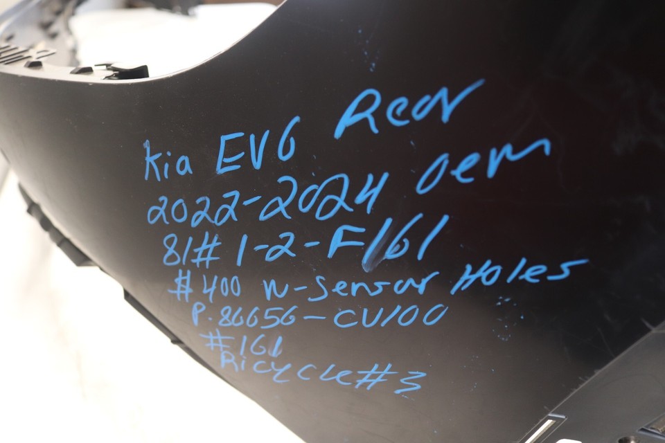 2022 2024 KIA EV6 REAR UPPER BUMPER COVER OEM WITH SENSOR HOLES | eBay