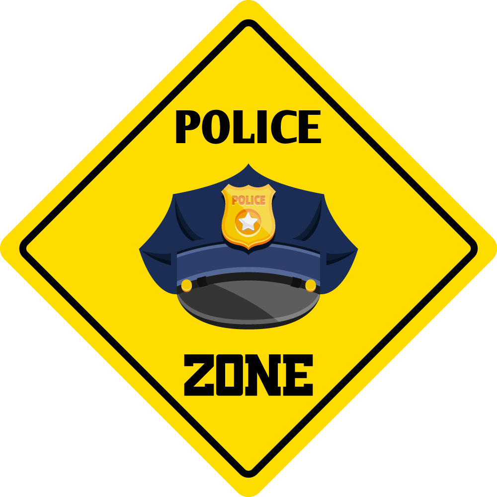 *Aluminum* Police Zone Funny Metal Novelty Sign 12"x12" | eBay