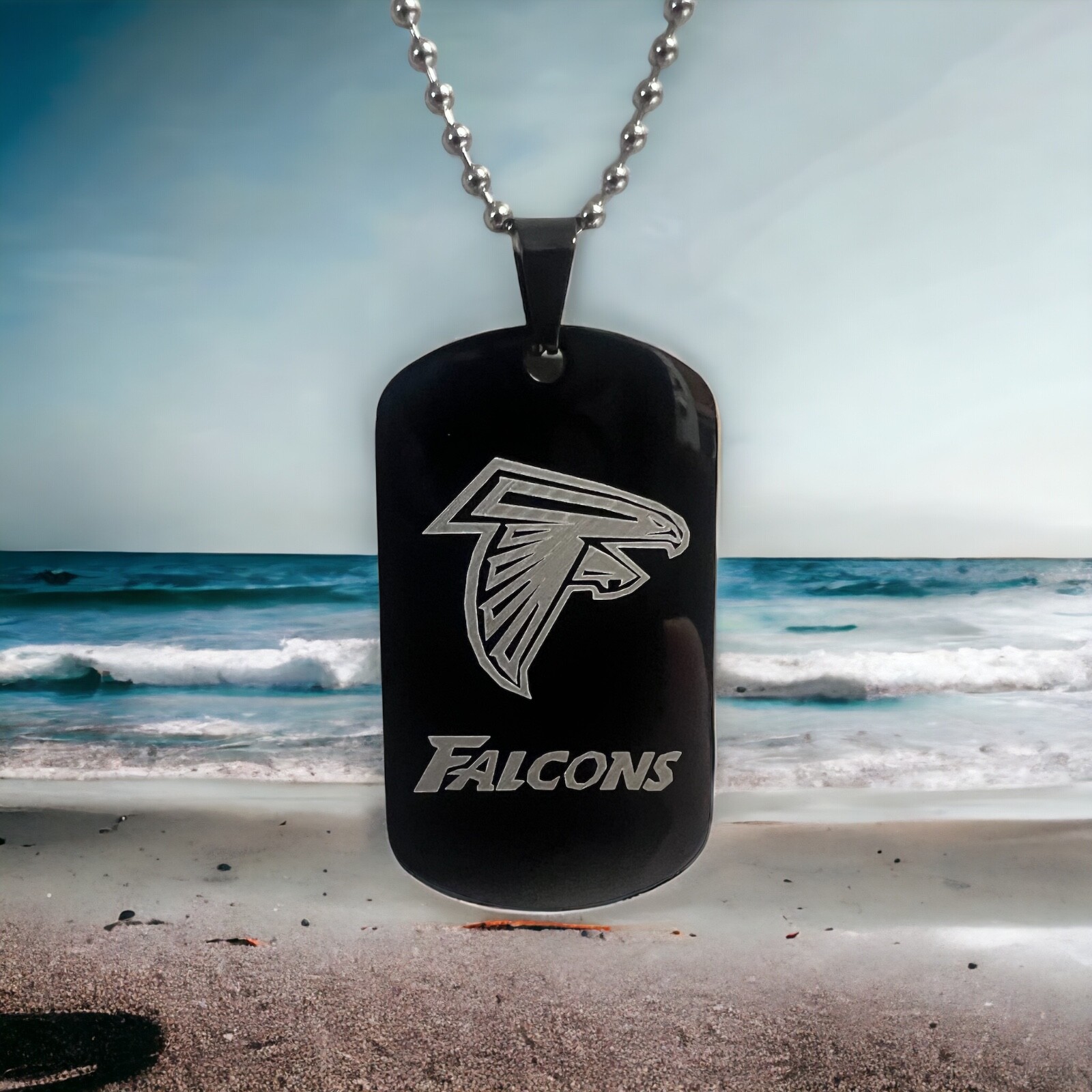 Atlanta Falcons NFL Army Dog Tag Pendant Necklace Stainless Steel Shot ...