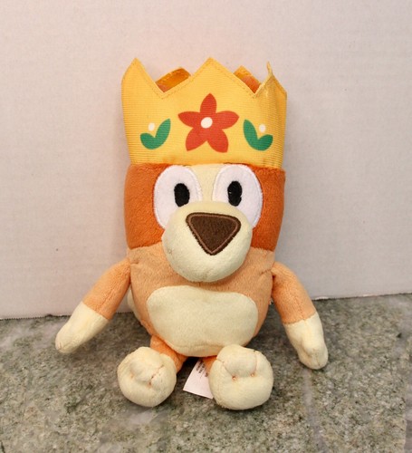 Queen Bingo Bluey Friends 8" Plush Toy Kids Dog with Crown Orange | eBay
