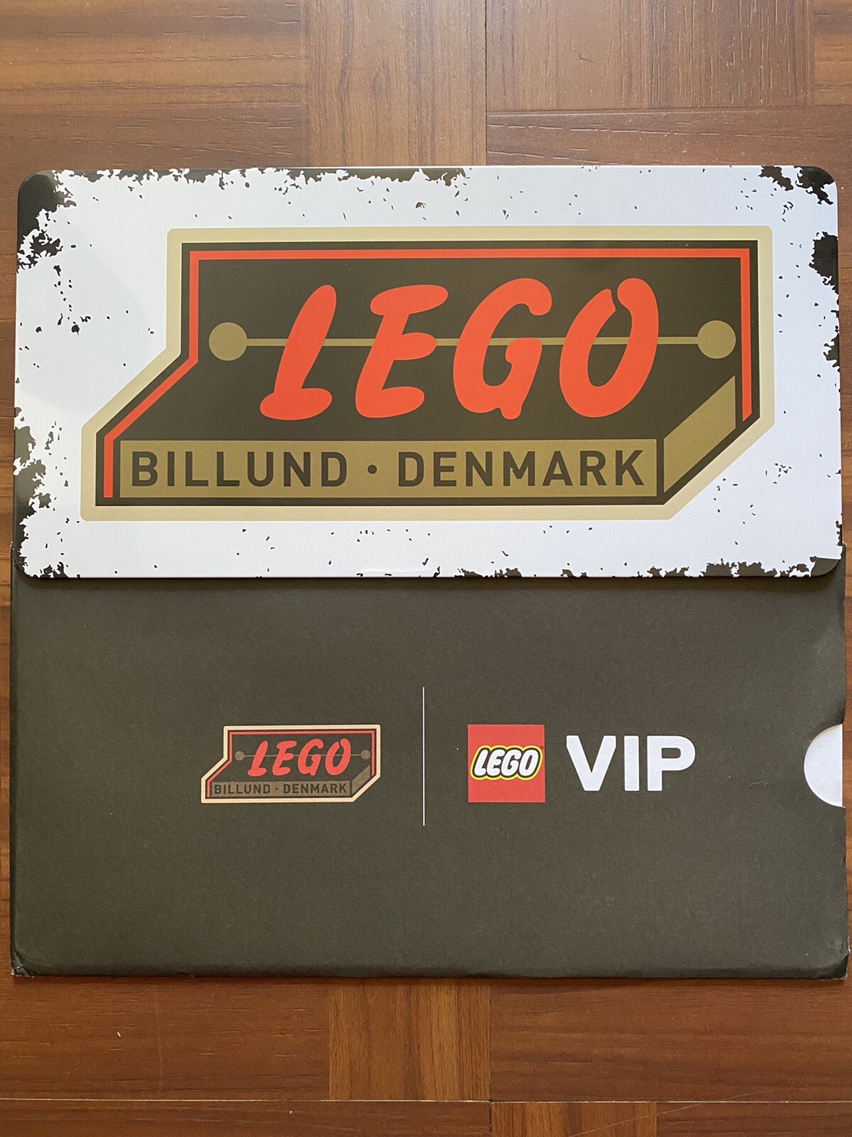LEGO 5007016 1950's Retro Tin Sign Billund Denmark License Plate VIP ...
