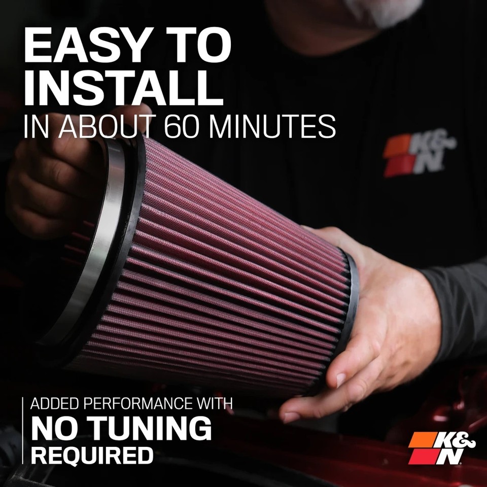 K&N Cold Air Intake Kit w/ Oiled Filter For 2015-2025 Toyota Hilux ...
