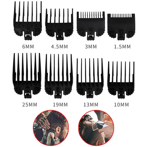 8Pcs Universal Hair Clipper Cutting Limit Comb Guide Attachment ...
