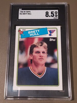 1988-89 Topps Hockey #66 Brett Hull Blues Rookie HOF SGC 8.5 NM-MT+ ...