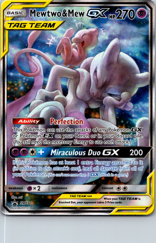Mewtwo and Mew GX - SM191 - SM Black Star Promos NM, English Pokemon ...