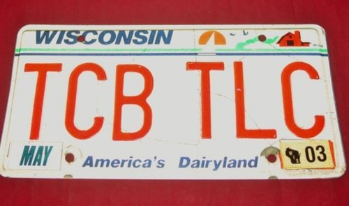 Vintage 1988 Wisconsin TCB TLC Elvis Presley Personalized License Plate ...