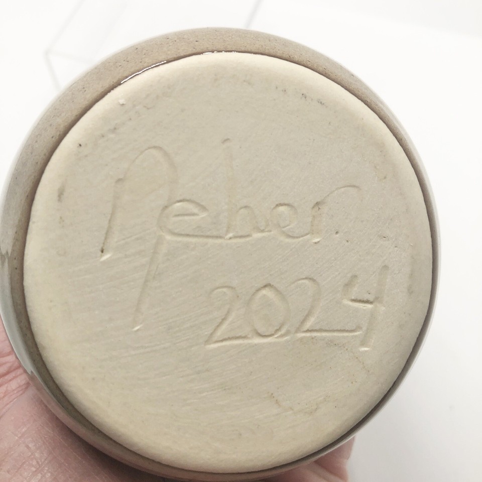 Neher Pottery Handwarmer Mug Left Hand Clay in Motion Tans Blues ...