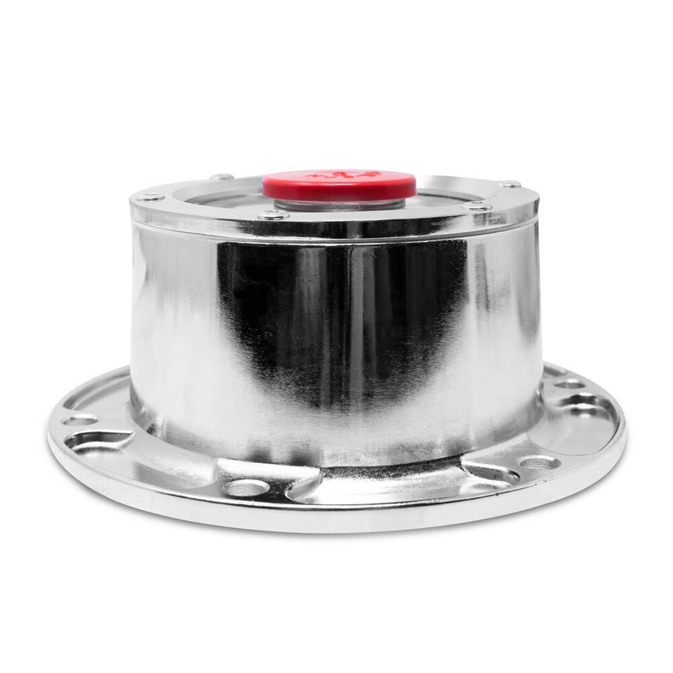(Pair) Chromed Six Hole Hub Caps with Gasket Replaces Stemco 300-4009 ...