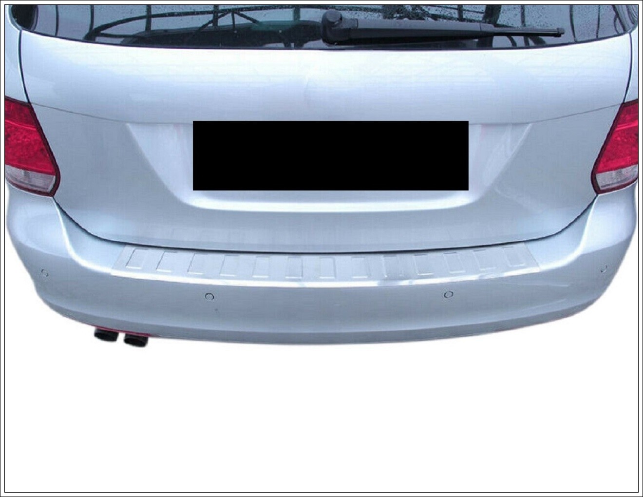 Chrome Rear Bumper Protector BRUSHED S.STEEL For VW GOLF VI ESTATE 2008 ...