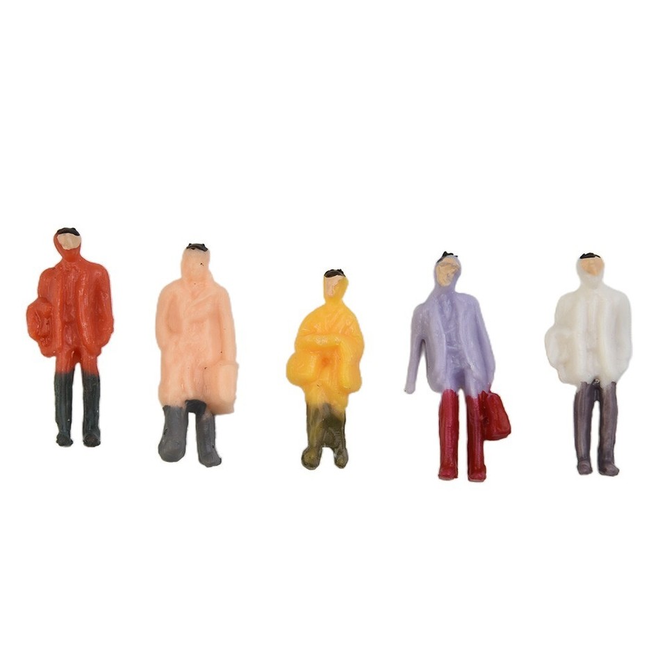 100/200 Pcs 1:87 HO Scale Painted Figures Model People Passengers ...
