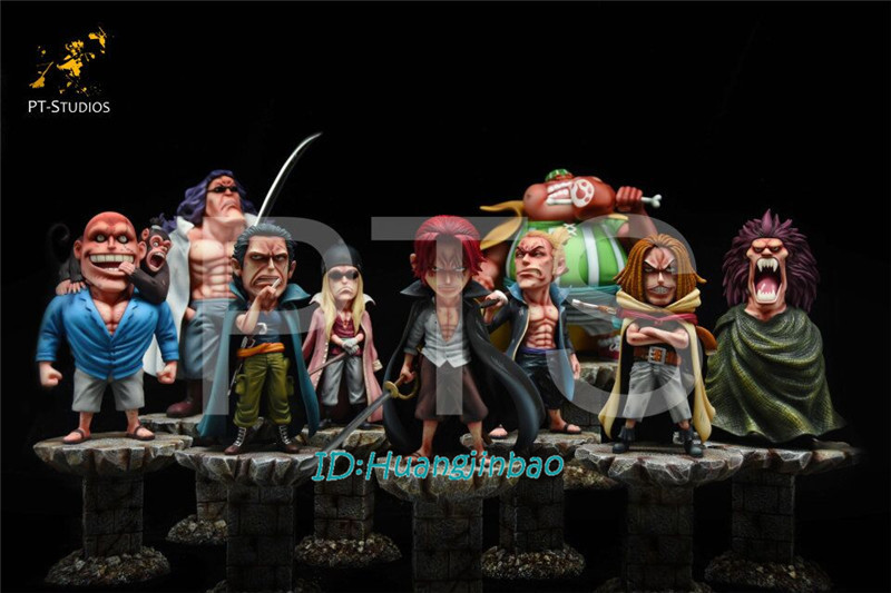 PT Studio One Piece Red Hair Pirates Resin Model WCF 9ps Statue In ...
