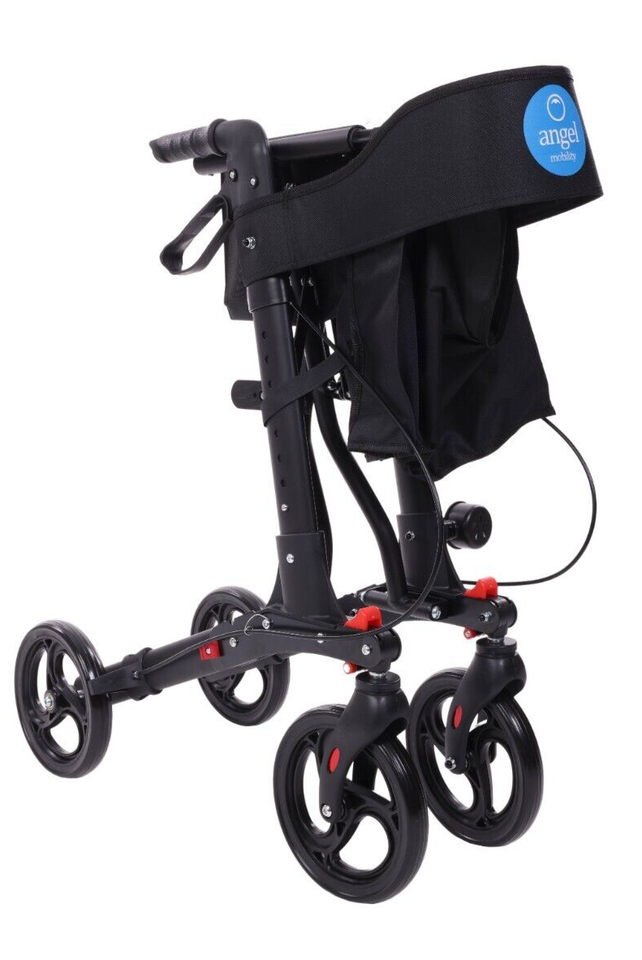 Angel Mobility AMR008 Lightweight Folding Rollator Mobility Walker With ...