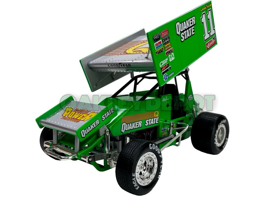 🏎️🏁 STEVE KINSER #11 QUAKER STATE 1/18 ACTION SPRINT CAR WoO DIECAST | eBay