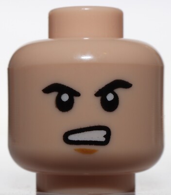 Lego Star Wars Light Nougat Head Hoth Rebel Angry Chin Dimple | eBay