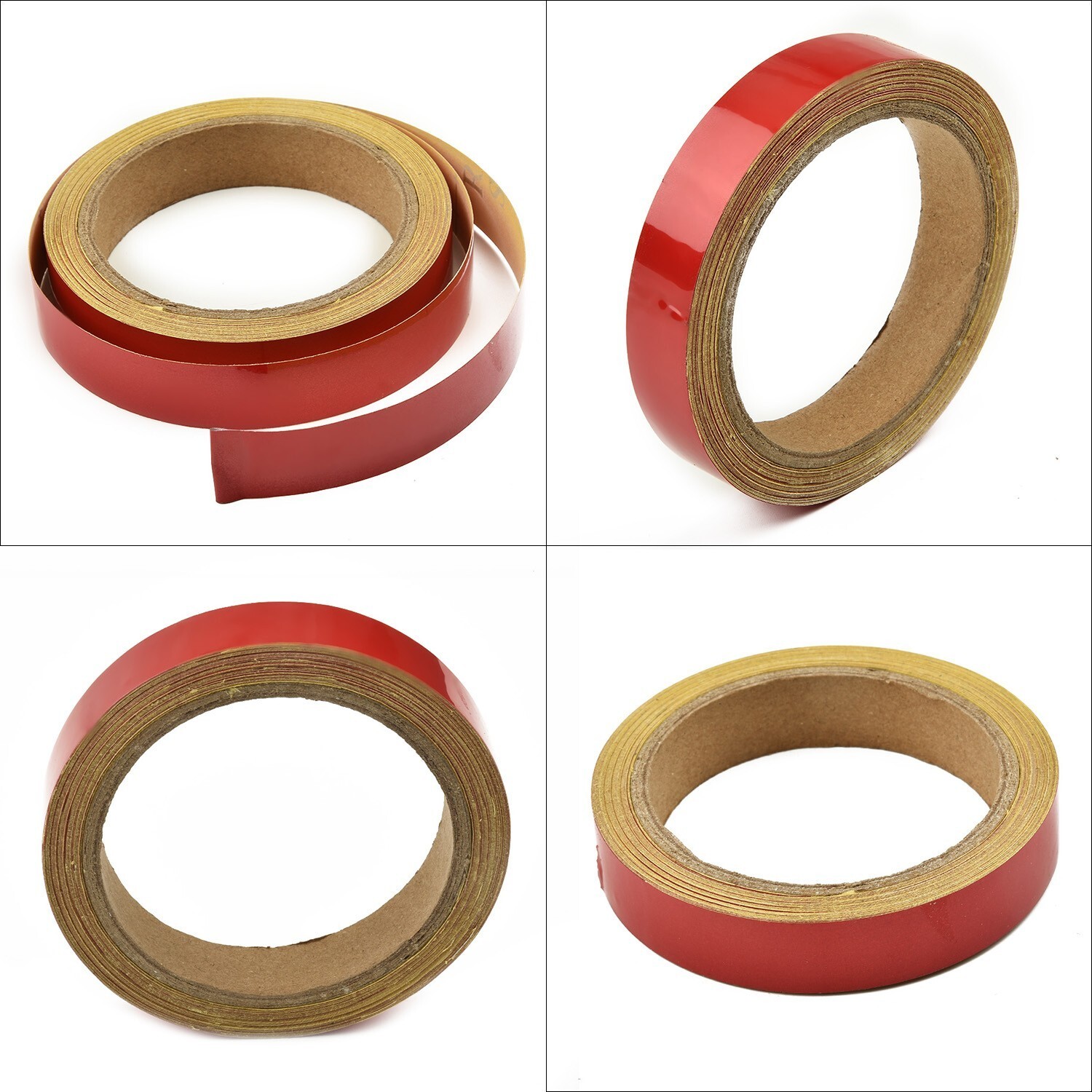 PVC Waterproof Car Sticker Red Lining Reflective Film Decal Strip 20mm ...