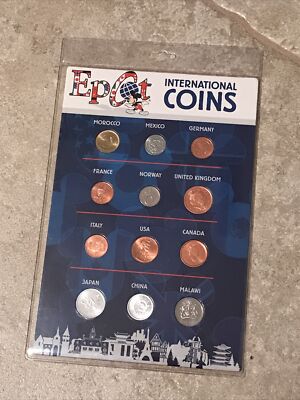 DISNEY - EPCOT International Coins - 12 Uncirculated Collectible Coins ...