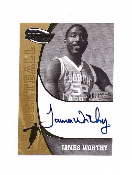2009 Press Pass FUSION GOLD JAMES WORTHY AUTOGRAPH #6/15 U.N.C ...