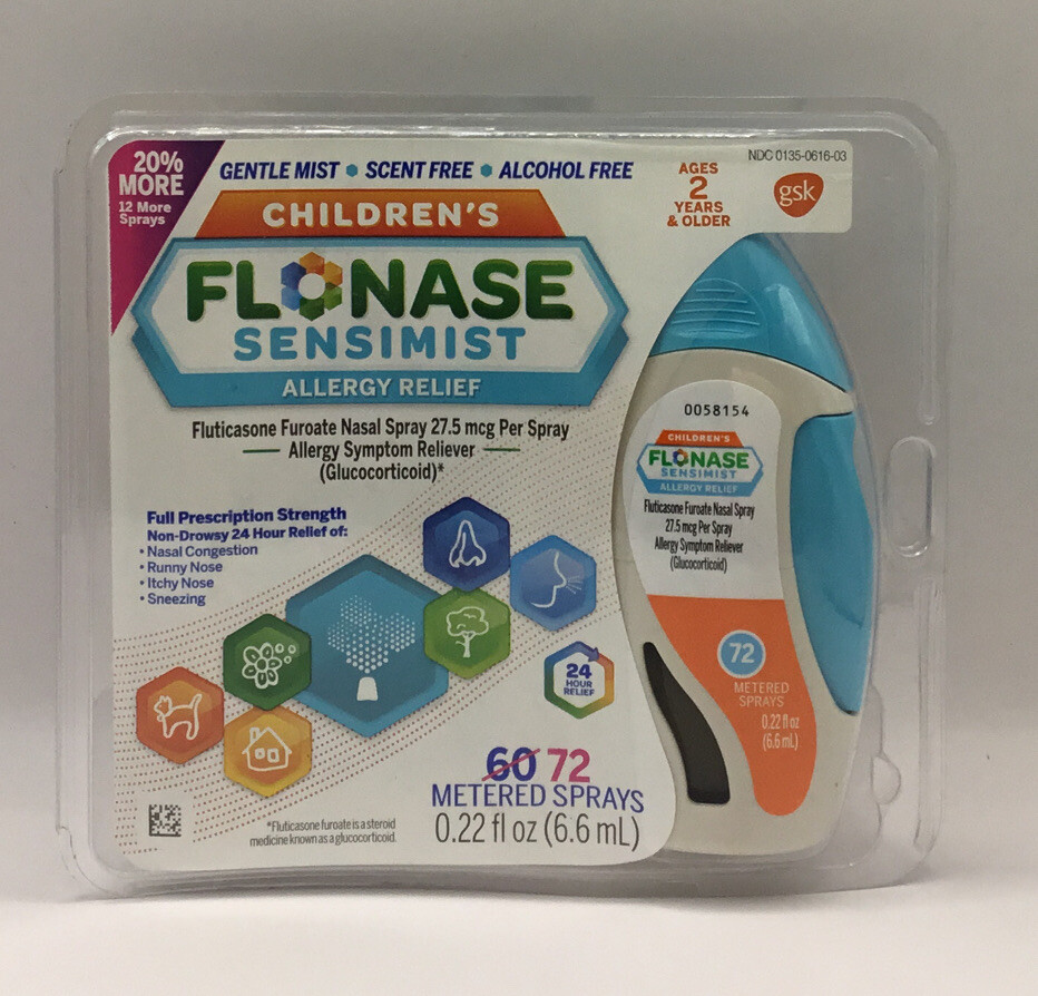 Children's Flonase Sensimist Allergy Relief Nasal Spray-72 Sprays Exp 7 ...