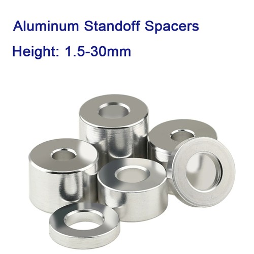 M8 Aluminium Standoff Spacers Round Washer Collar Bonnet Raisers Bushes ...
